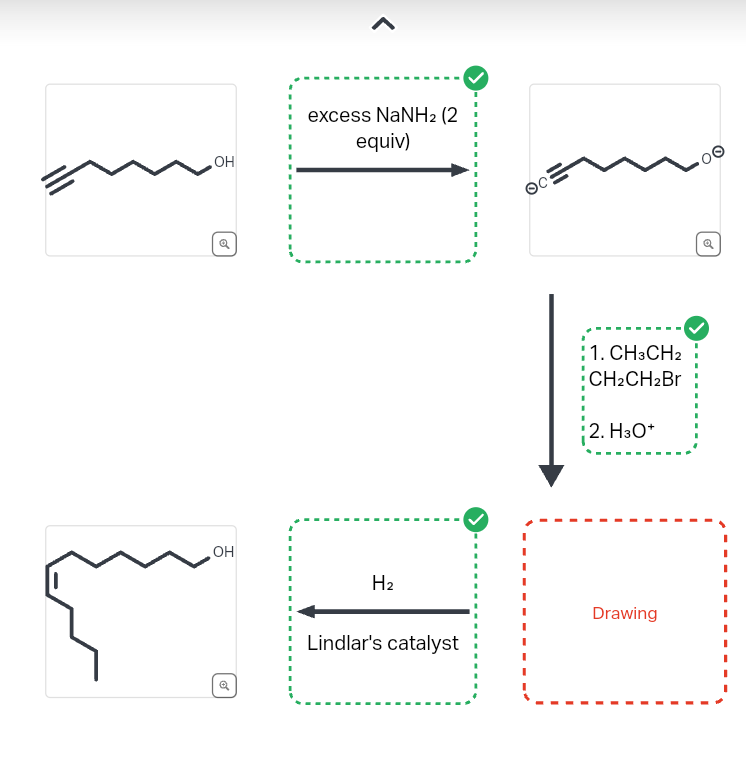 Q excess NaNH2 (2 equiv) Drawing | Chegg.com