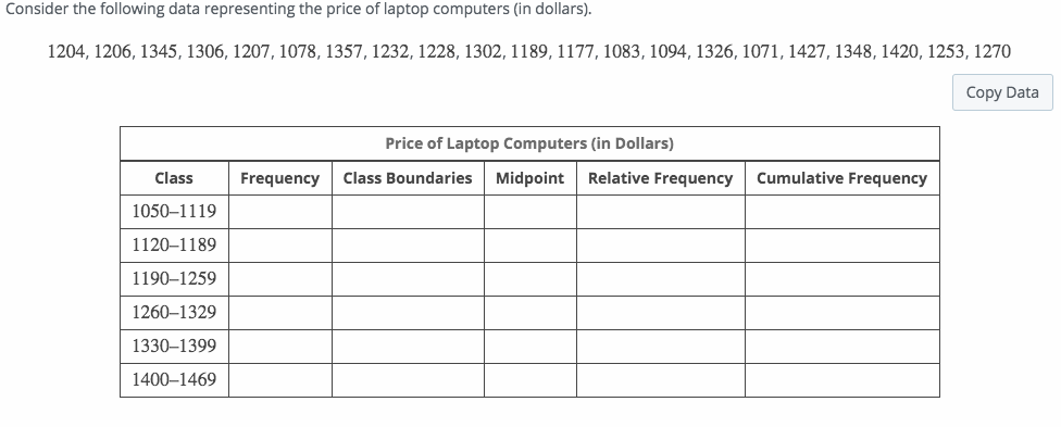 Solved 1. Determine the class width of the classes listed in | Chegg.com Solved 1. Determine the class width of the classes listed in | Chegg.com