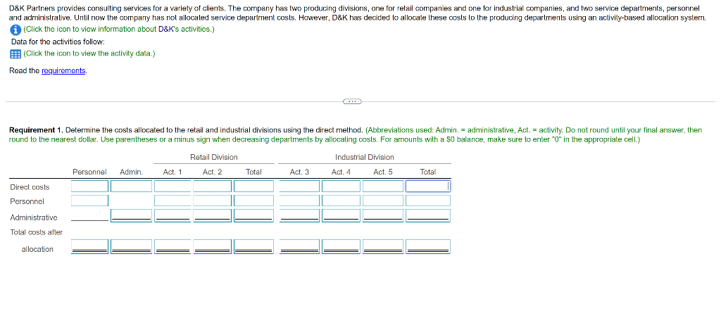 Solved Requirements : 1. Determine | Chegg.com