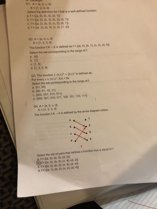 Solved Q1. A (a, b, c, d (1,2, 3, 4) X Select the definition | Chegg.com