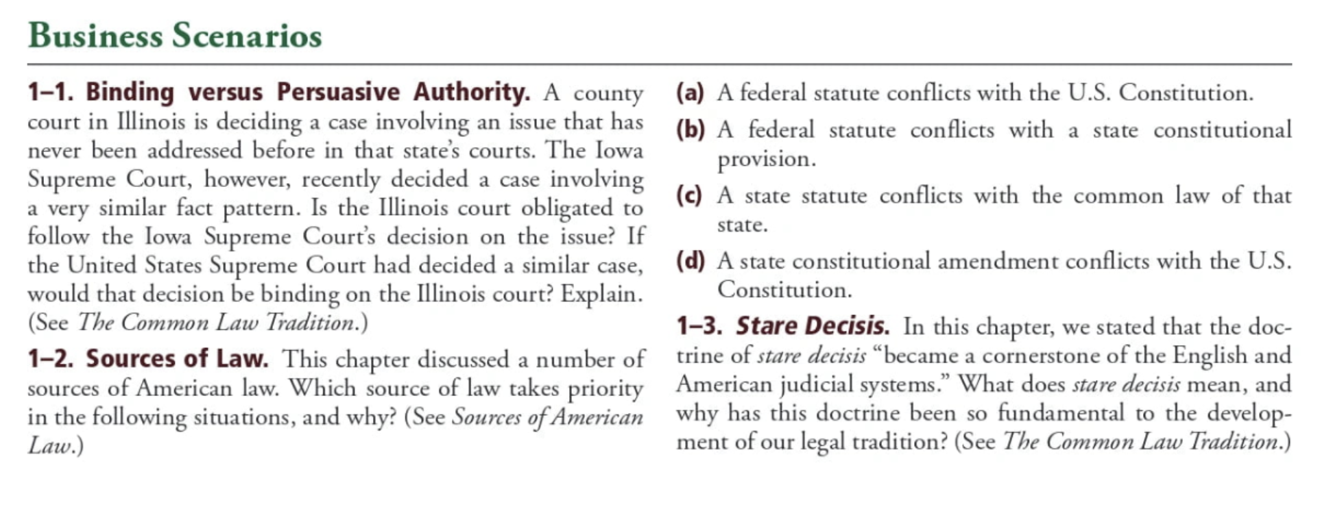 Solved 1-1. Binding versus Persuasive Authority. A county | Chegg.com Solved 1-1. Binding versus Persuasive Authority. A county | Chegg.com