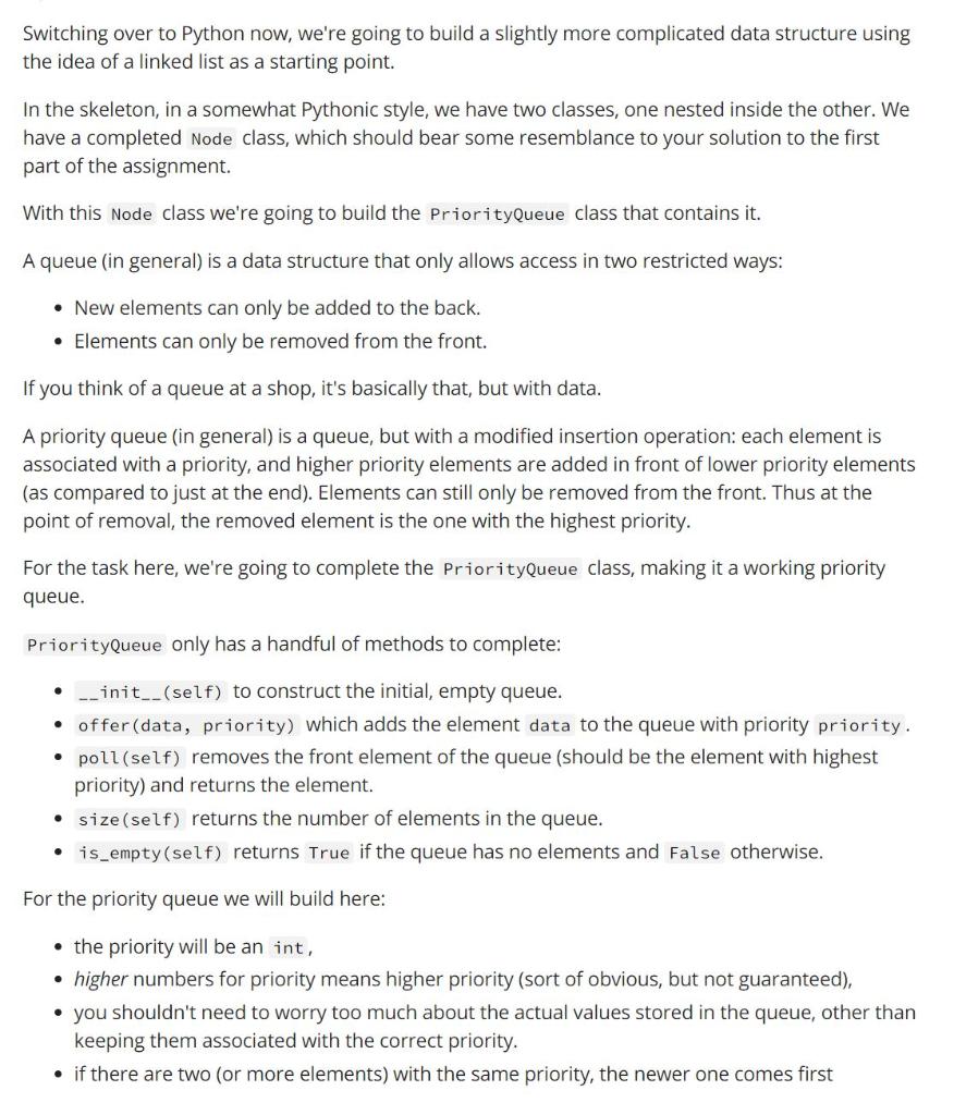 Solved priority_queue.py class PriorityQueue: # A node | Chegg.com