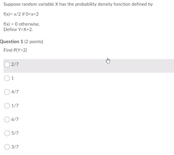 Solved Suppose random variable X has the probability density | Chegg.com