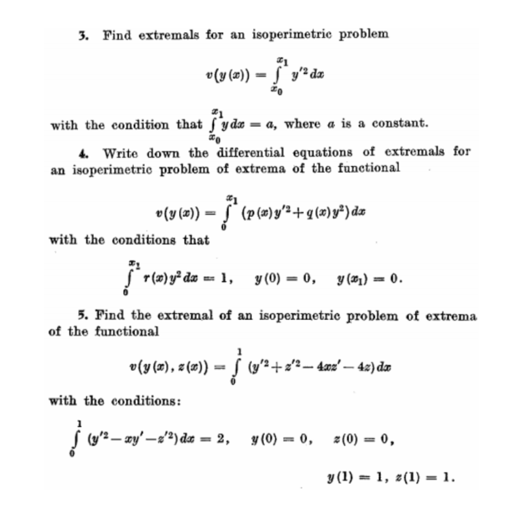 Solved 3. Find extremals for an isoperimetric problem "(y | Chegg.com