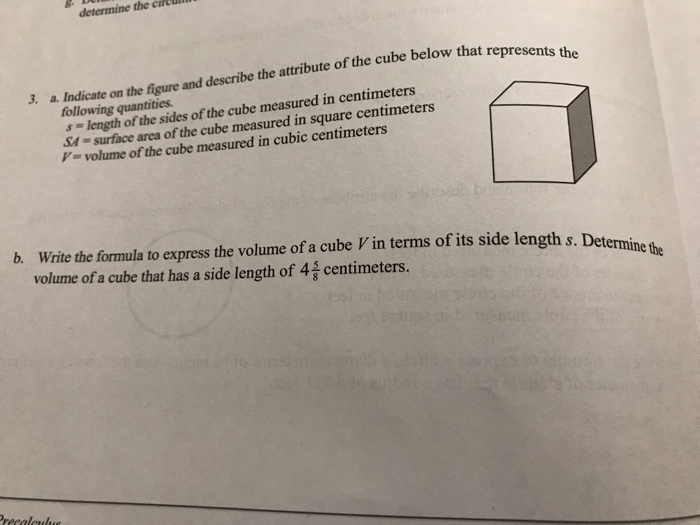 Solved and describe the attribute of the cube below that | Chegg.com