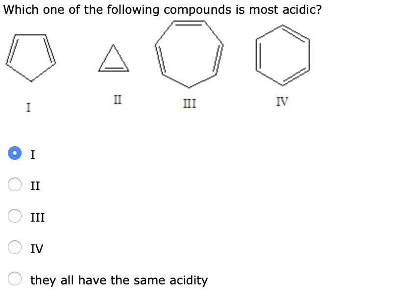Solved Which one of the following compounds is most acidic? | Chegg.com