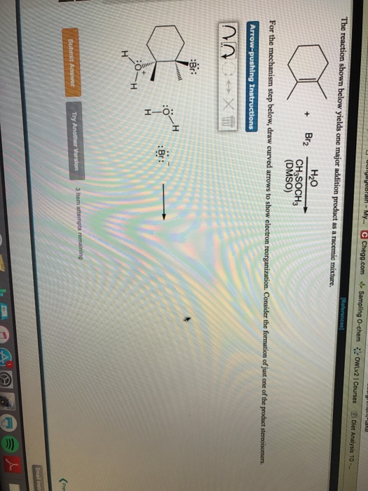 Solved The reaction shown below yields one major addition | Chegg.com