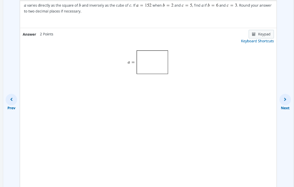 Solved a varies directly as the square of b and inversely as | Chegg.com Solved a varies directly as the square of b and inversely as | Chegg.com