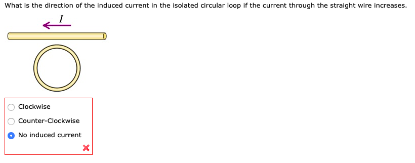 Solved What is the direction of the induced current in the | Chegg.com