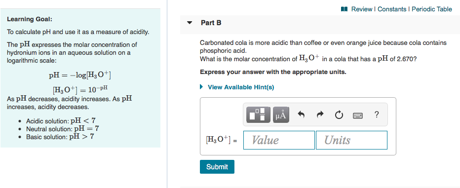 Solved 1 Review | Constants Periodic Table Learning Goal: To | Chegg.com