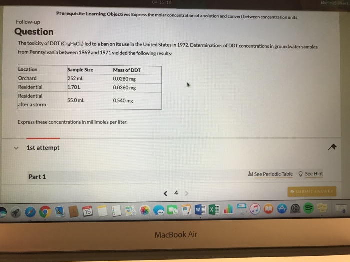 Solved Prerequisite Learning Objective: Express the molar | Chegg.com