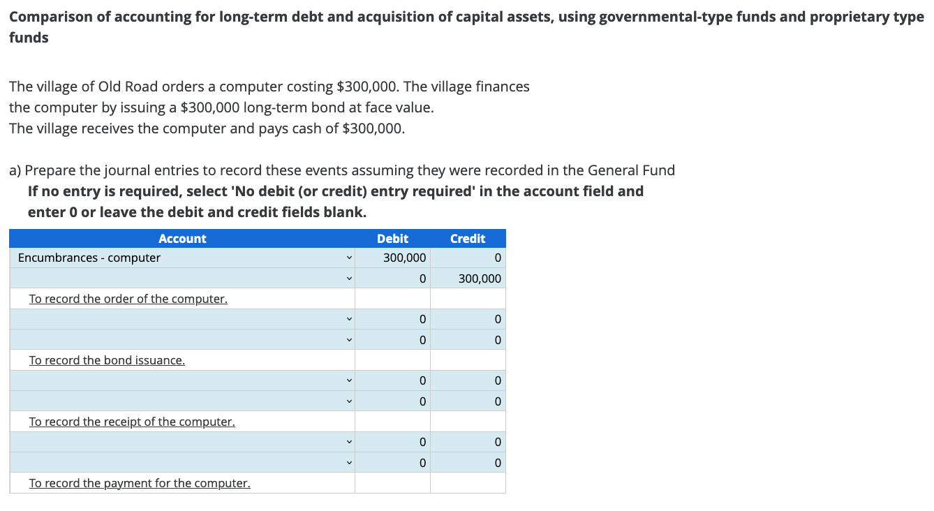 Solved Comparison of accounting for long-term debt and | Chegg.com
