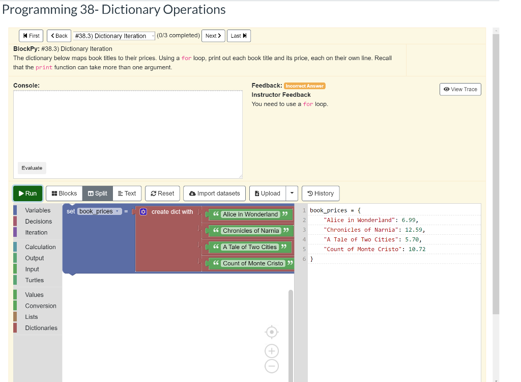 Solved Programming 38- Dictionary Operations First Back | Chegg.com