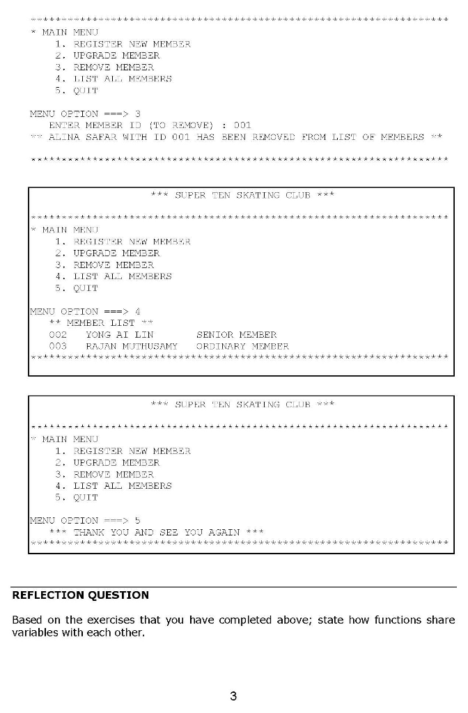 Solved Lab 7 Function Attempt All Questions In Group Of 2