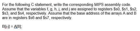 Solved For the following C statement, write the | Chegg.com