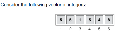 Solved You need to sort this vector by hand using an | Chegg.com