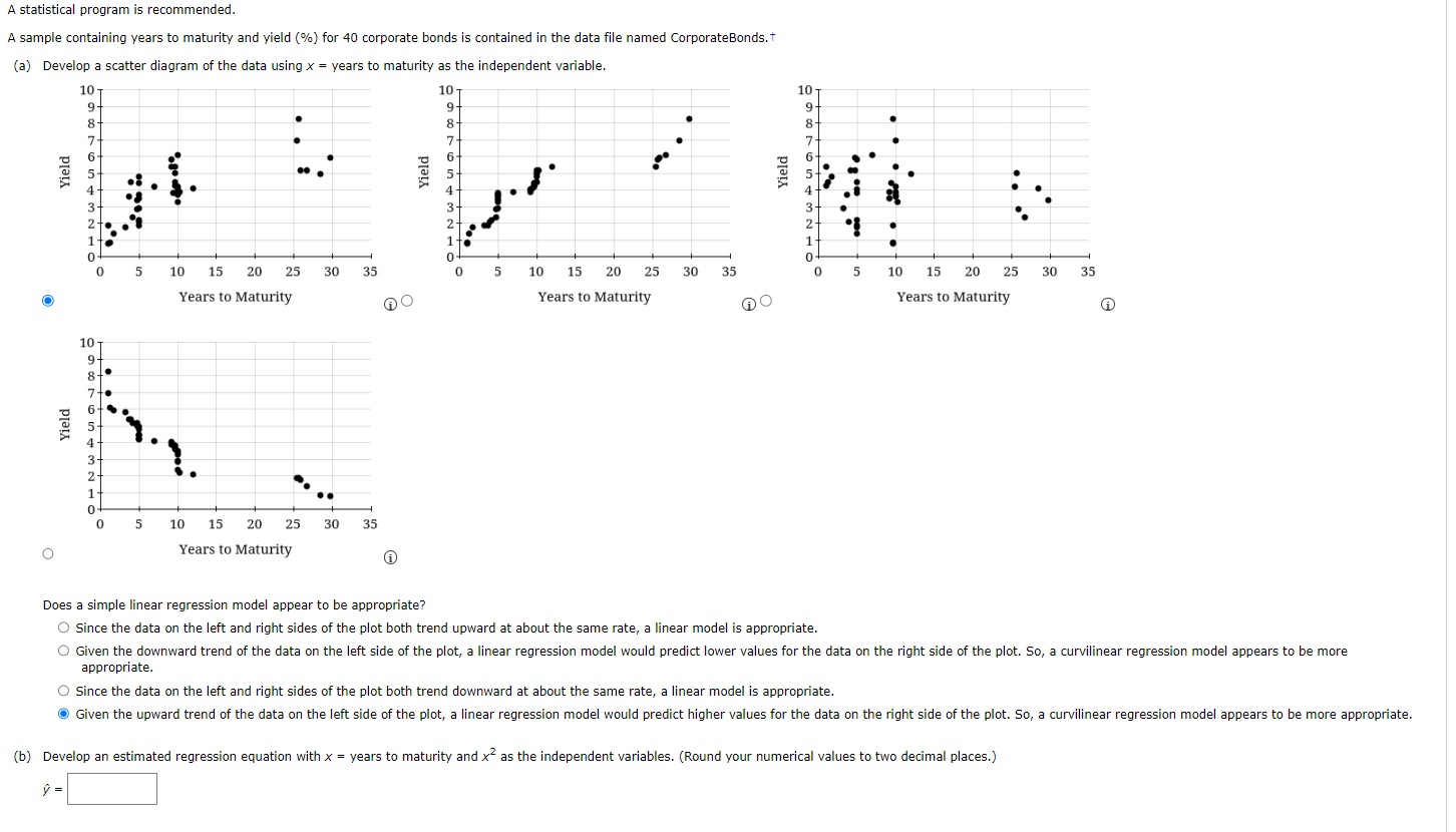 Solved A statistical program is recommended. A sample | Chegg.com