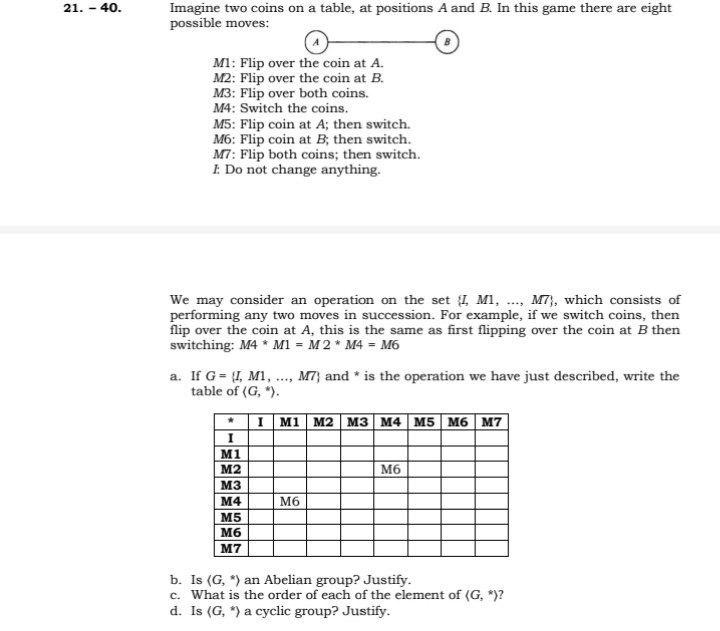 Solved 21. - 40. Imagine two coins on a table, at positions | Chegg.com