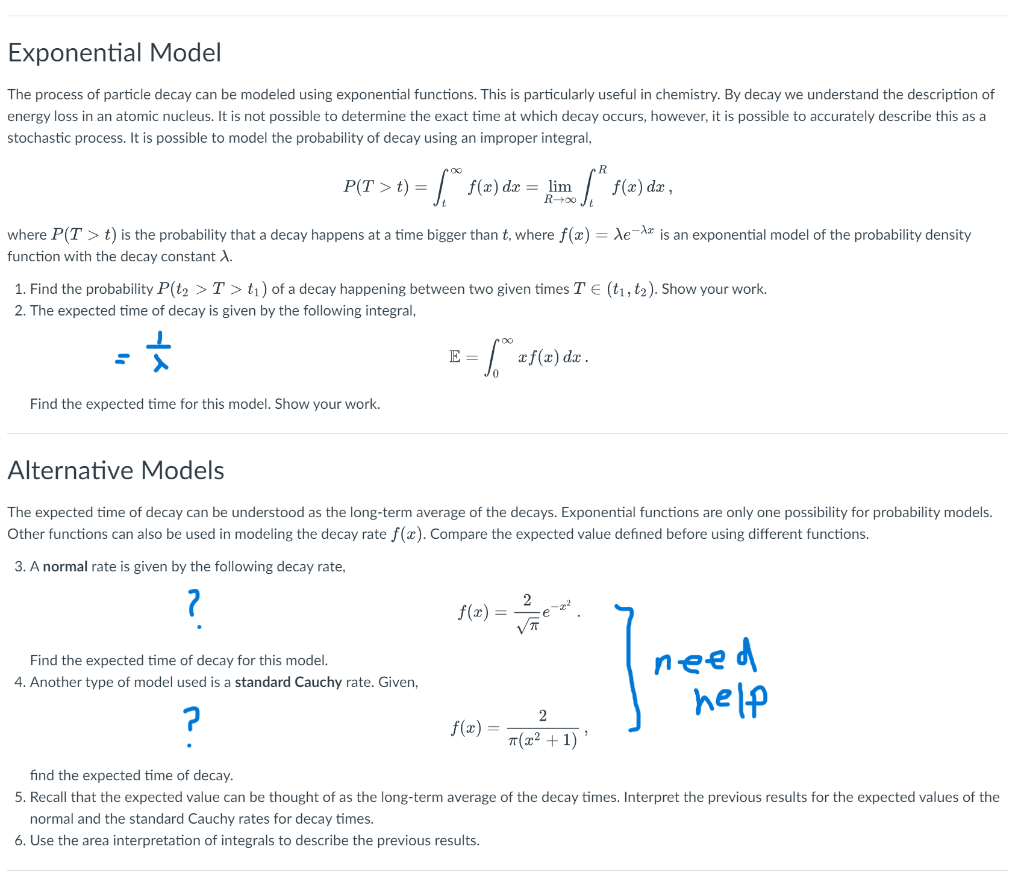 Solved The process of particle decay can be modeled using | Chegg.com