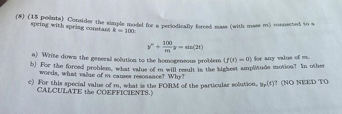 Solved 8) (15 points) Consider the simple model for a | Chegg.com Solved 8) (15 points) Consider the simple model for a | Chegg.com