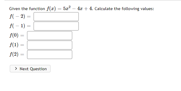 Solved 4r + 4. Calculate the following values: Given the | Chegg.com