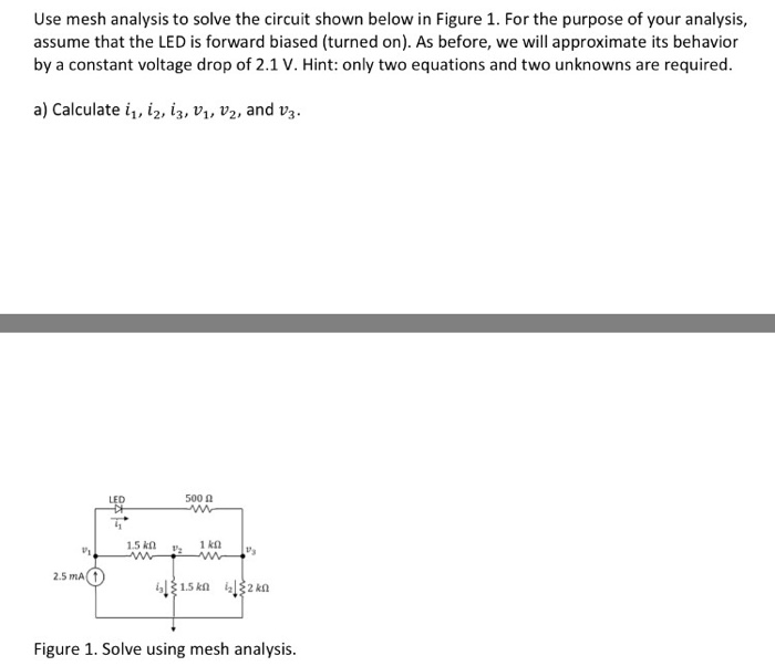 Solved Use mesh analysis to solve the circuit shown below in | Chegg.com