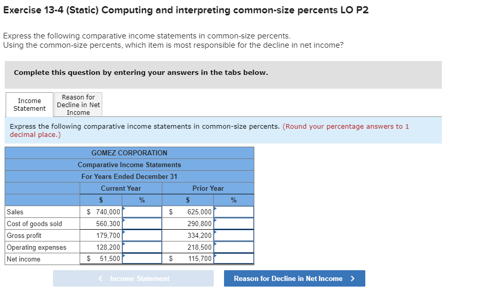 Solved Exercise 13-4 (Static) Computing and interpreting | Chegg.com