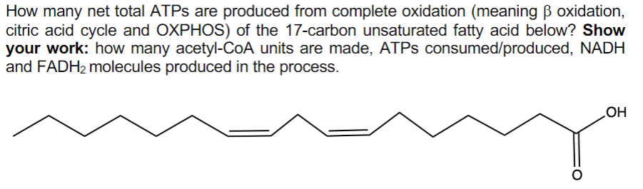 Solved How many net total ATPs are produced from complete | Chegg.com