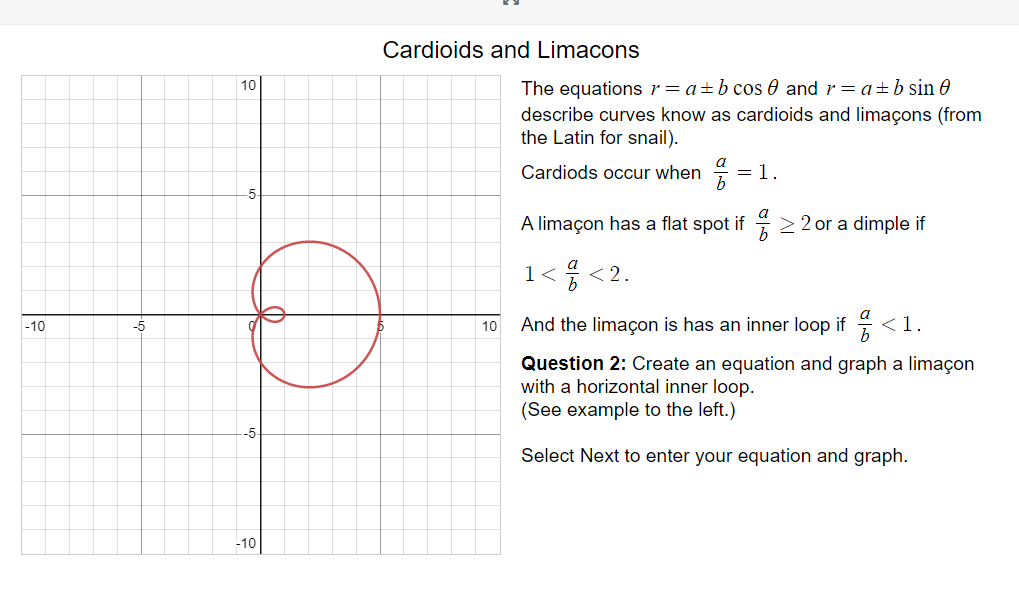 Solved Cardioids and Limacons 10 The equations r= a + b cos | Chegg.com
