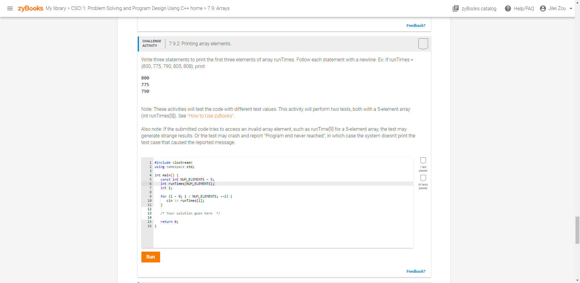 Solved = zyBooks My library > CSCI 1: Problem Solving and | Chegg.com