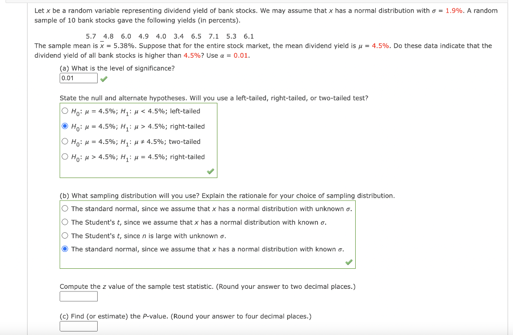 Solved t x be a random variable representing dividend yield | Chegg.com