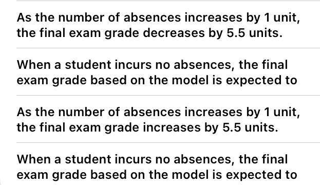 Solved 3. The following data shows the number of absences, | Chegg.com