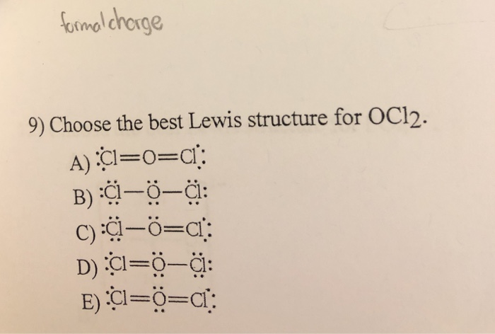 Lewis Structure For Ocl2