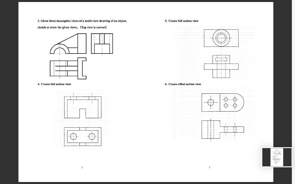 Solved 3. Given three incomplete views of a multi-view | Chegg.com