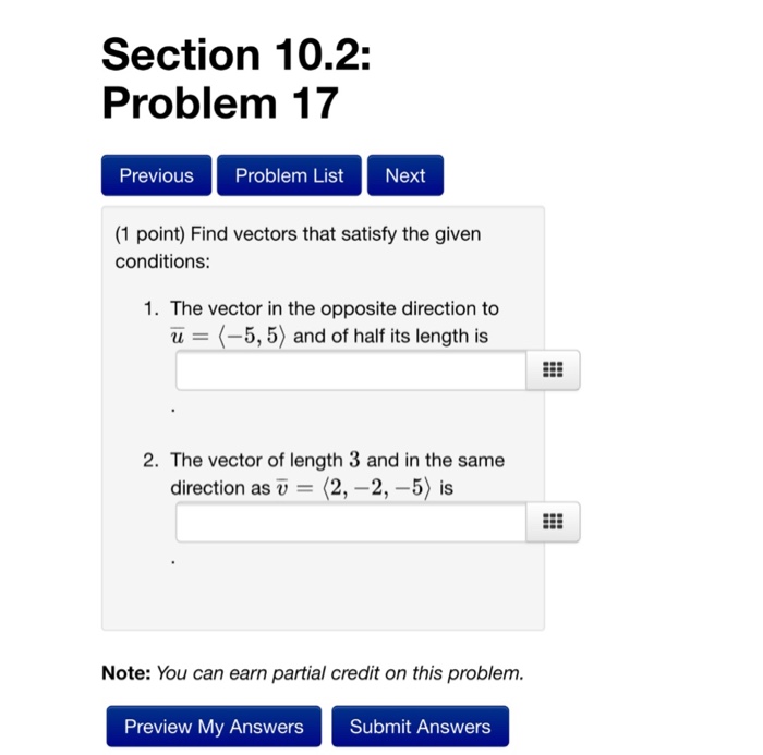 Solved Find Vectors That Satisfy The Given Conditions 1