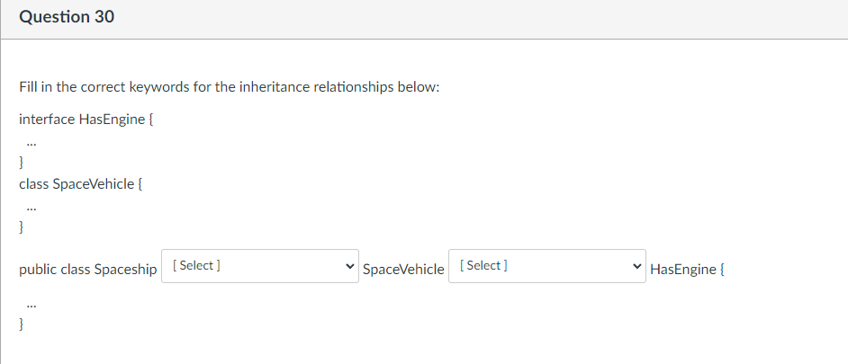 Fill in the correct keywords for the inheritance | Chegg.com