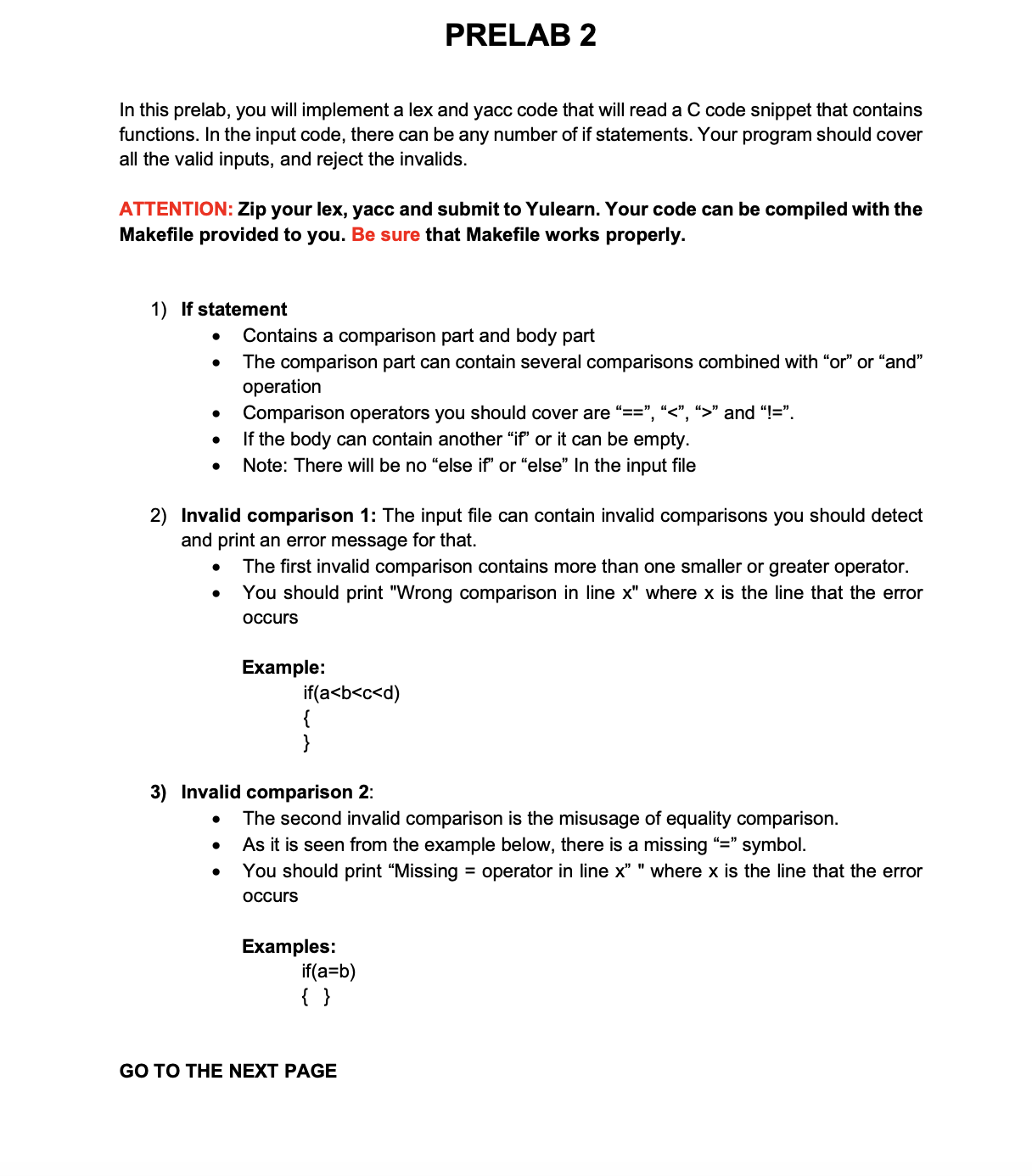 Solved PRELAB 2In this prelab, you will implement a lex and | Chegg.com