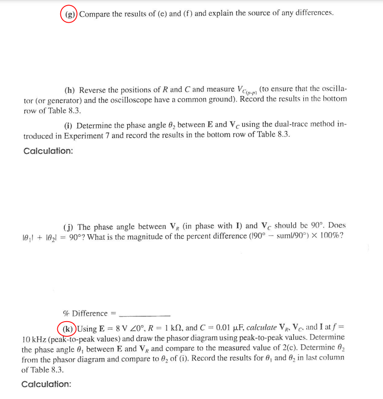 Solved (b)) After setting E to 8 V(p−p), measure the voltage | Chegg.com