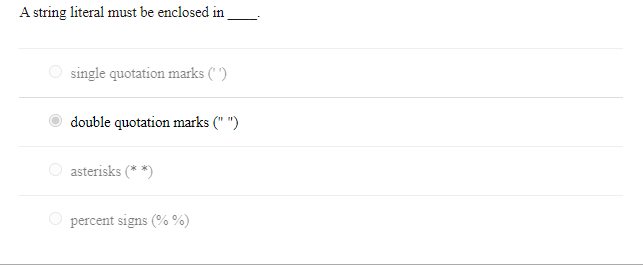 Solved A String Literal Must Be Enclosed In Single Quotation