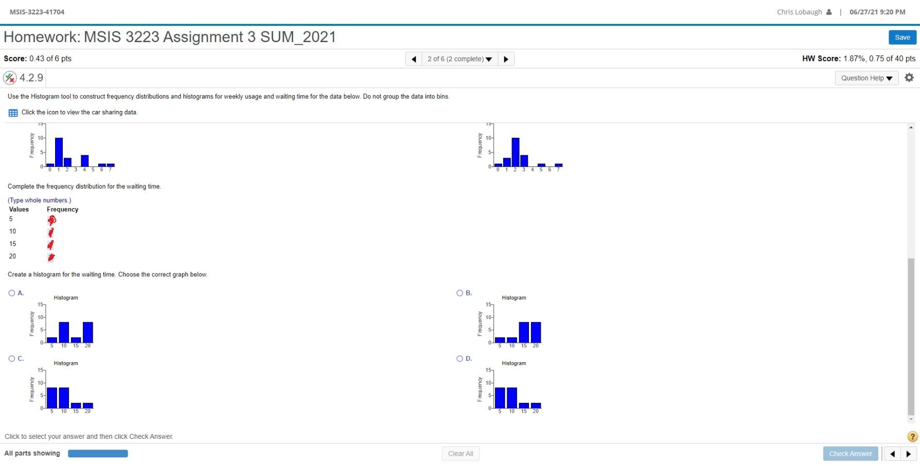 Solved MSIS-3223-41704 Chris Lobaugh : 06/27/21 9:19 PM | Chegg.com