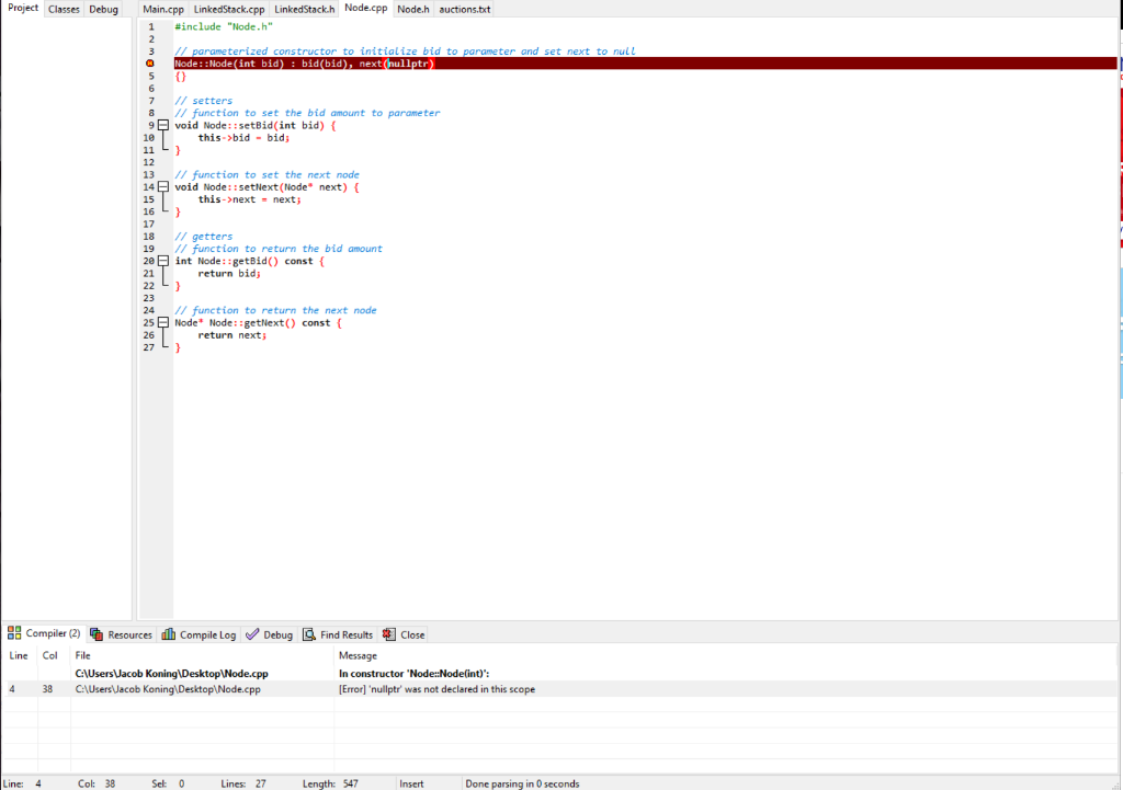 I am developing code and it does not compile. I have | Chegg.com