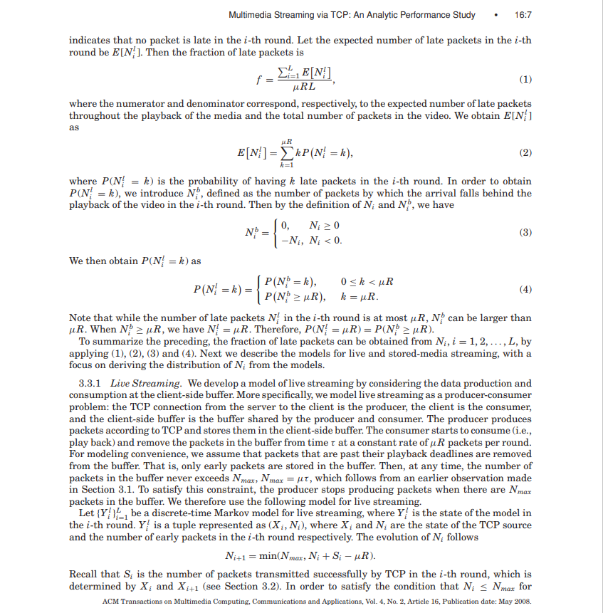 Solved TCP is widely used in commercial multimedia streaming | Chegg.com