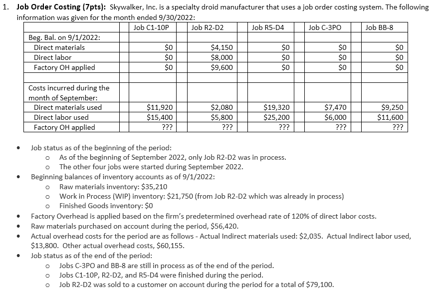 Solved PART C (3.5pts; 0.5pts each entry): Prepare the | Chegg.com