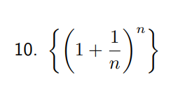 Solved {(1+n1)n} | Chegg.com