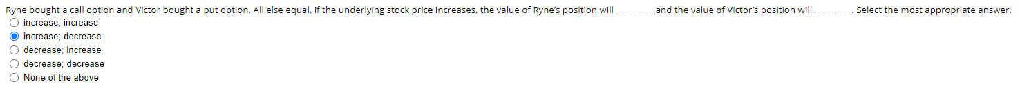 Solved Increase Increase Increase Decrease Decrease Chegg
