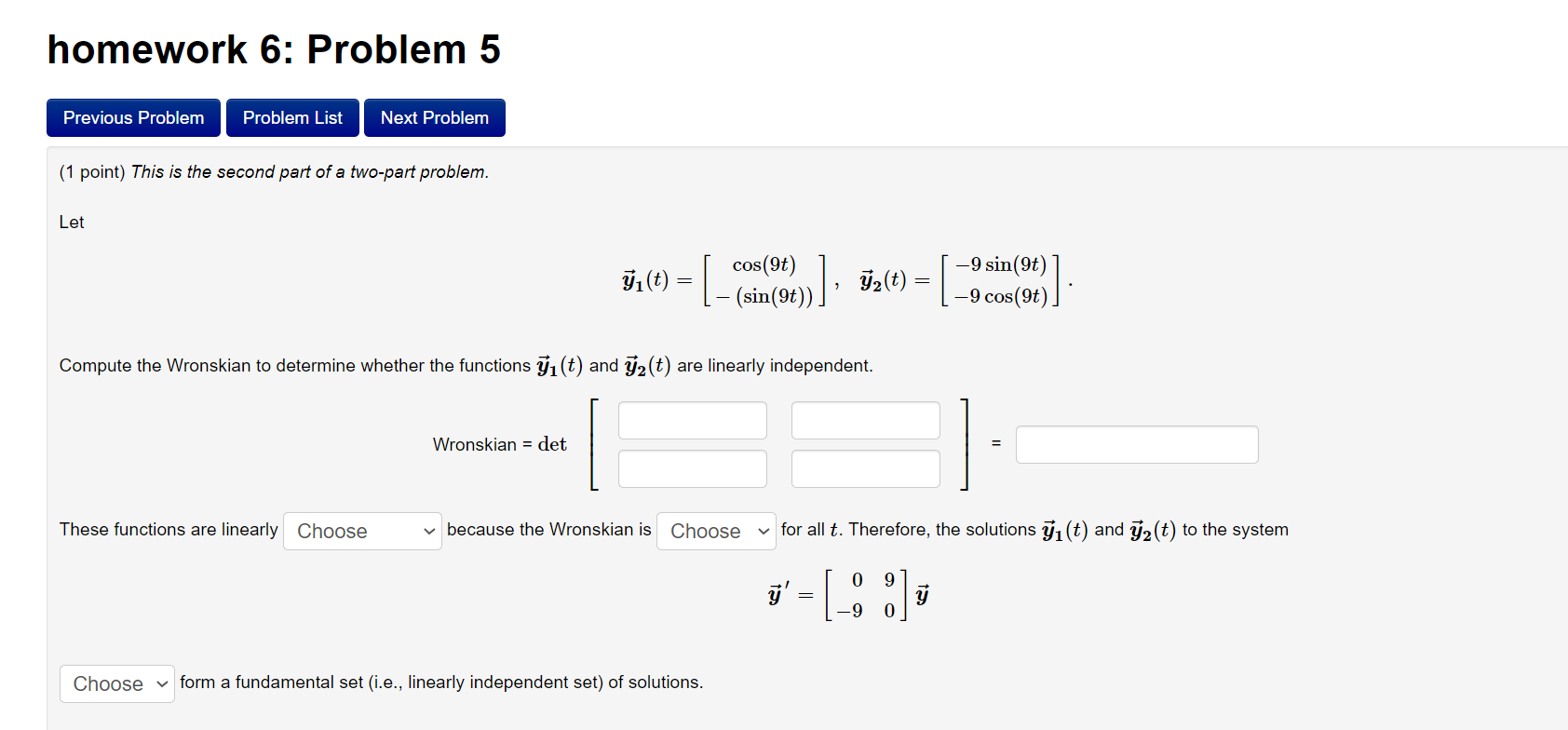 Solved homework 6: Problem 5 Previous Problem Problem List | Chegg.com Solved homework 6: Problem 5 Previous Problem Problem List | Chegg.com