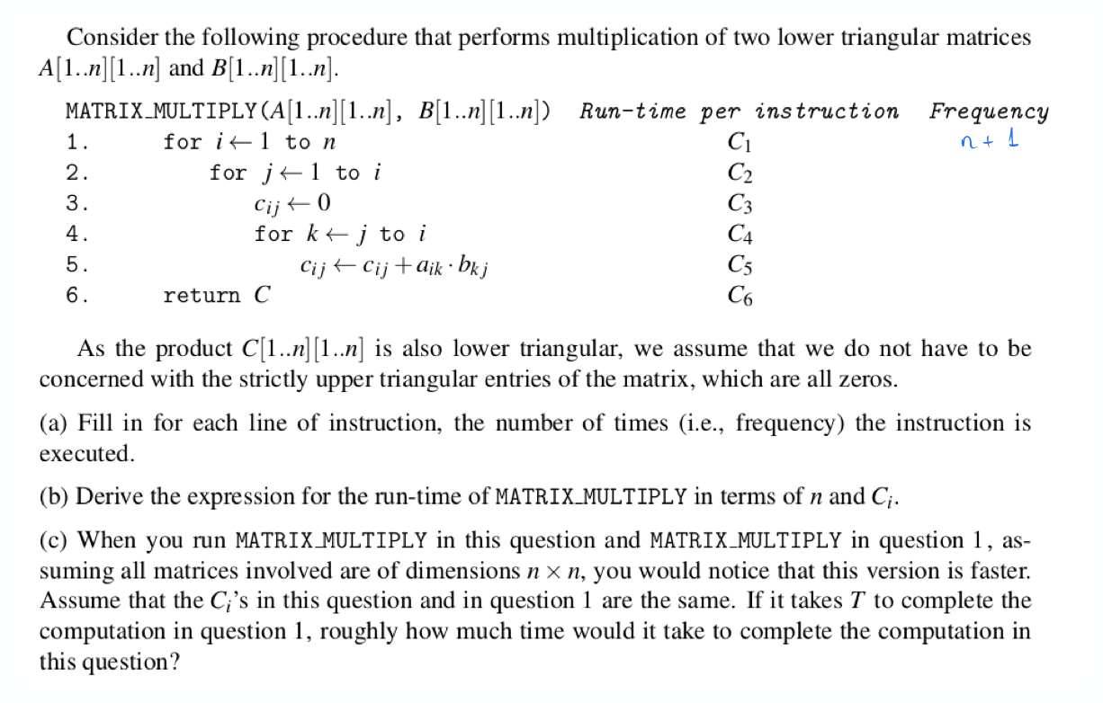 Solved n+1 Consider the following procedure that performs | Chegg.com