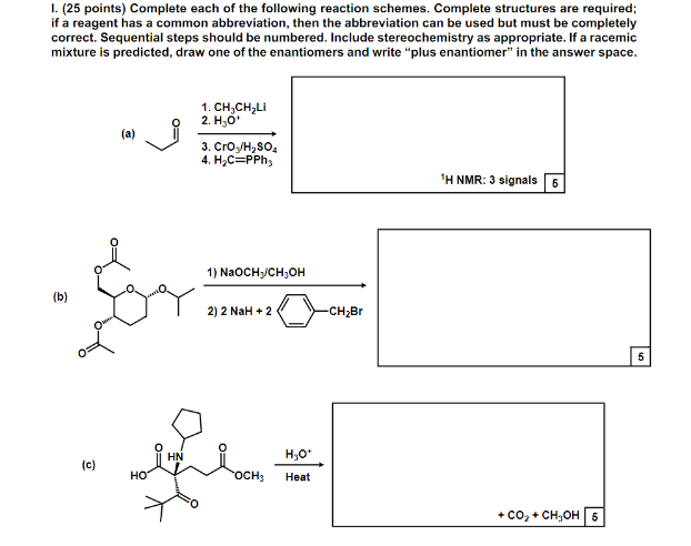 Solved 1. (25 points) Complete each of the following | Chegg.com