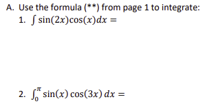 Solved Product-to-sum formulas These formulas are for | Chegg.com