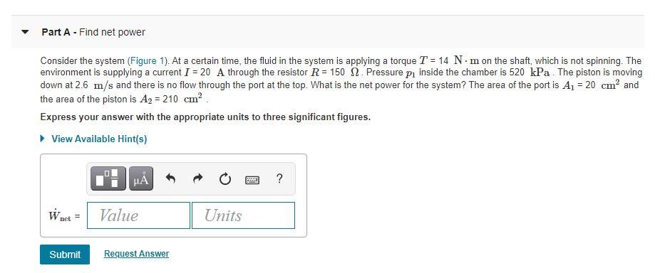 Solved Part A - Find net power Consider the system (Figure | Chegg.com